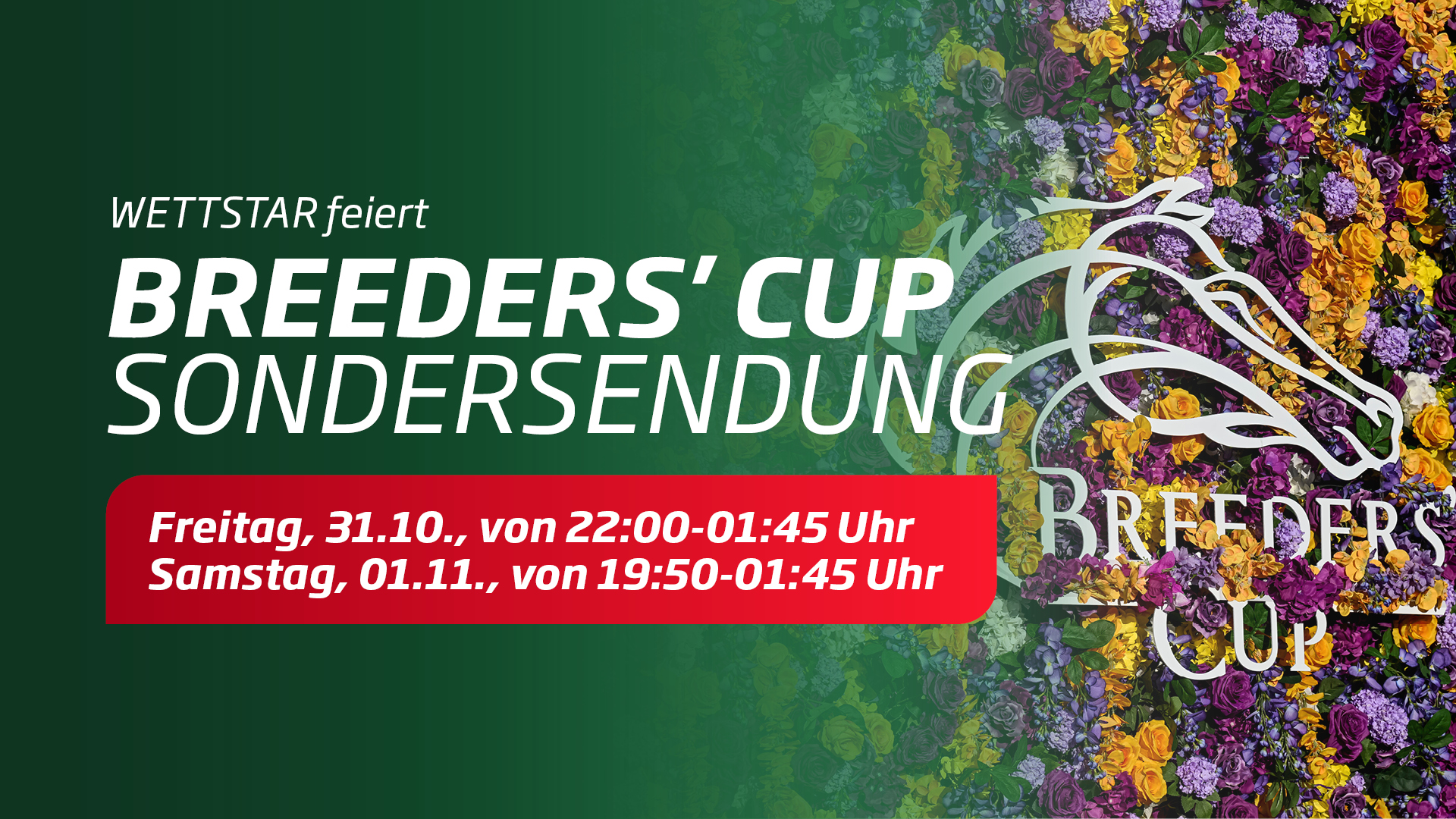 WETTSTAR.de-Sondersendung zum Breeders' Cup in Del Mar! - WETTSTAR.news